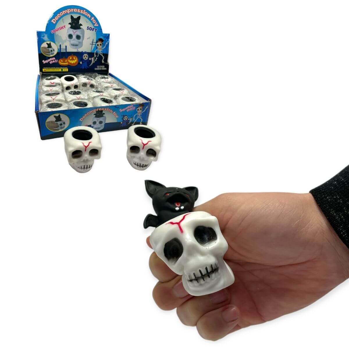 POP UP SKULL & BAT IN CDU X 16 (CTN QTY 96) - Huggables Ltd | Importers ...