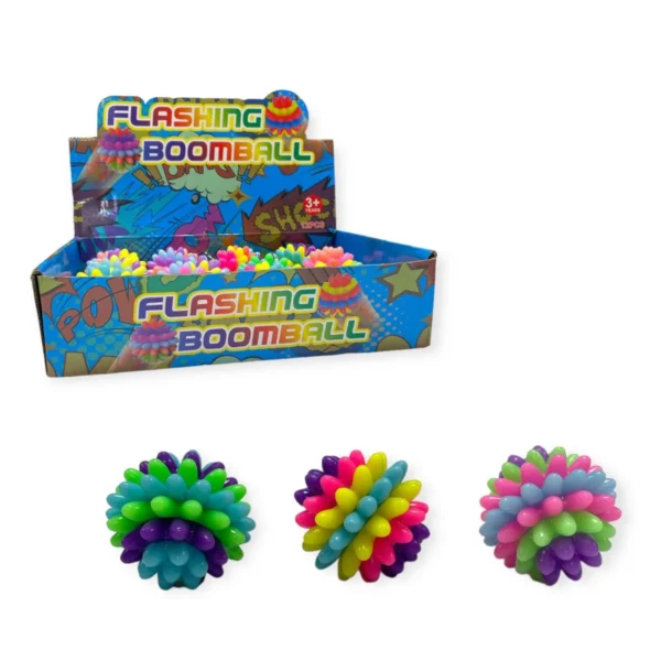 7CM RAINBOW FLASHING BOOMBALL IN CDU X 12 (CTN QTY 72) - Huggables Ltd ...