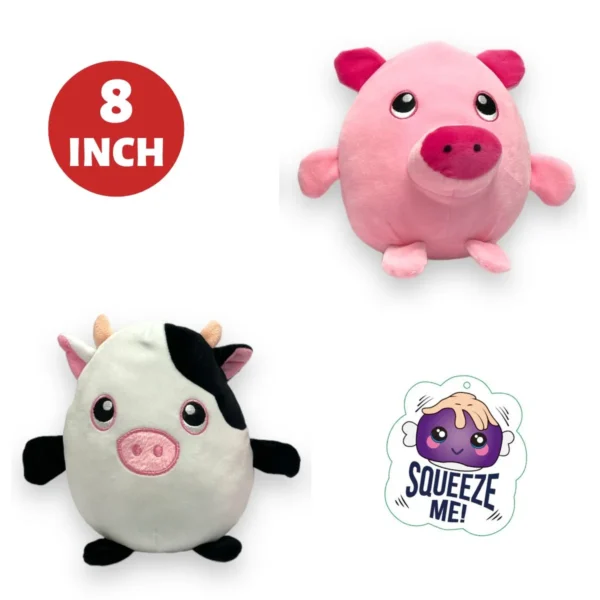 8" ROUND PIG & COW (CTN QTY 96) - Huggables Ltd | Importers ...