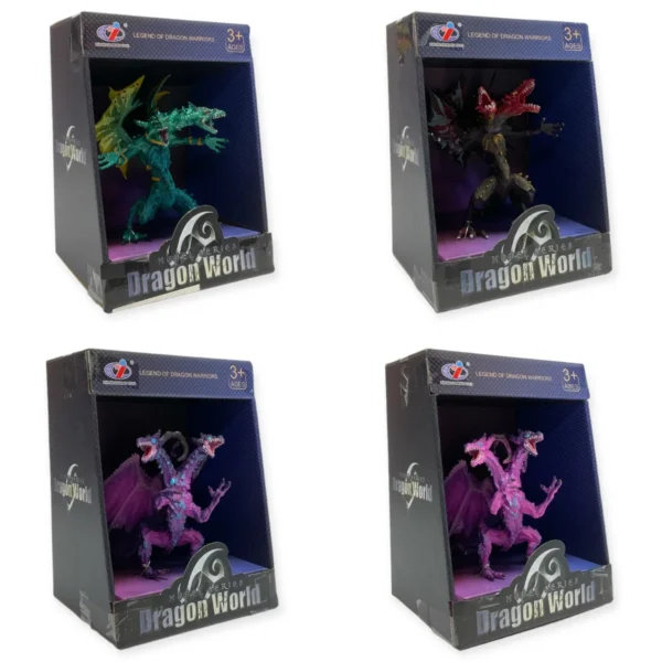 10CM TWO HEADED DRAGON FIGURE 4 ASSTD (CTN QTY 72) - Huggables Ltd ...