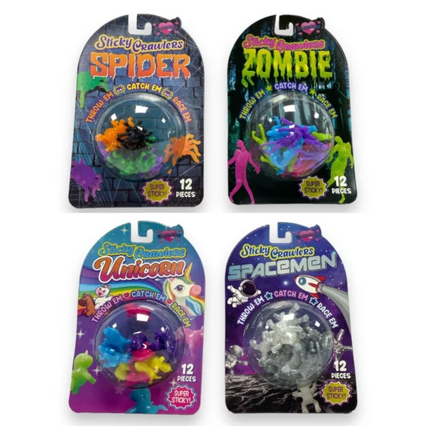 STICKY CRAWLERS ON CARD ASSORTED (CTN QTY 144) - Huggables Ltd ...